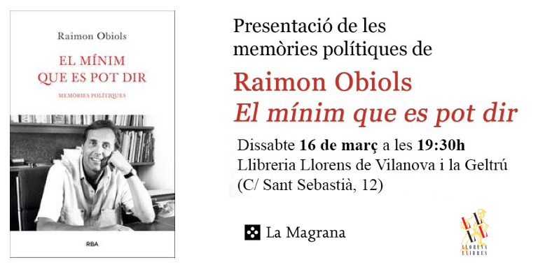 Presentació de les memòries polítiques de Raimon Obiols