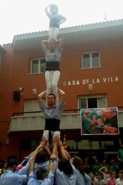Pilar de 4 de la Jove de Vilafranca en l'homenatge al graller ...